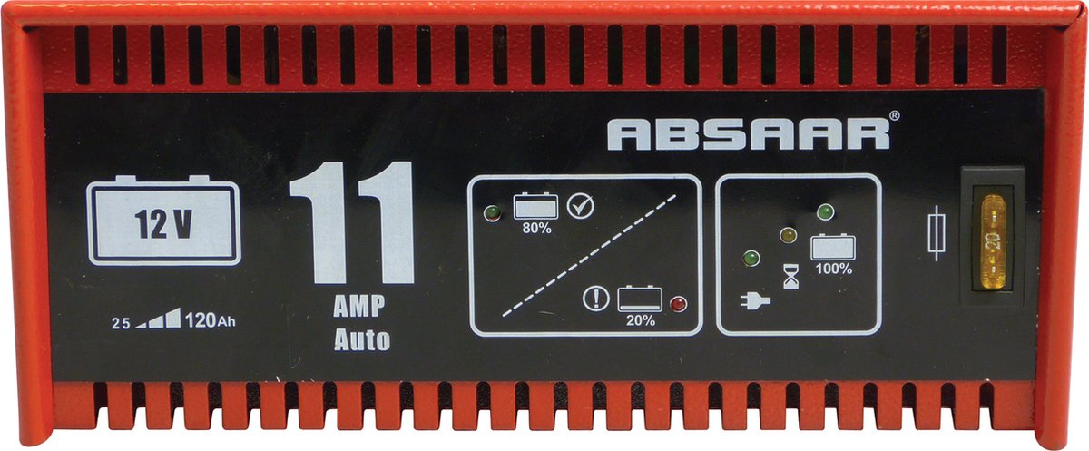 Absaar professionele vol-automatische acculader 12 volt - 11a / incl ...