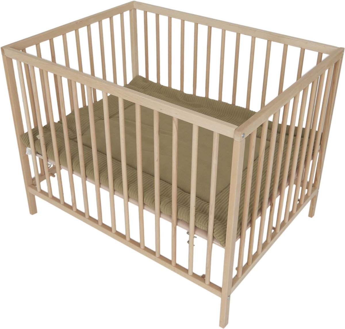 Prénatal baby box met ronde spijlen - Naturel - 75 x 100 cm | bol.com