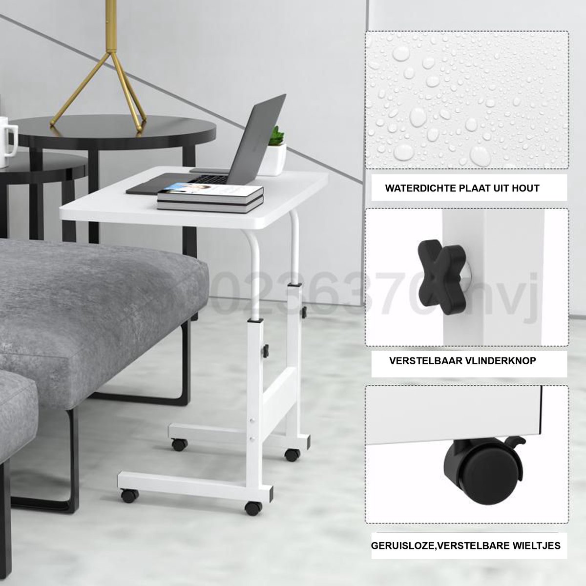 80X40Cm Laptop Bureau Verstelbare Mobiele Lift Nachtkastje Kleine Tafel ...