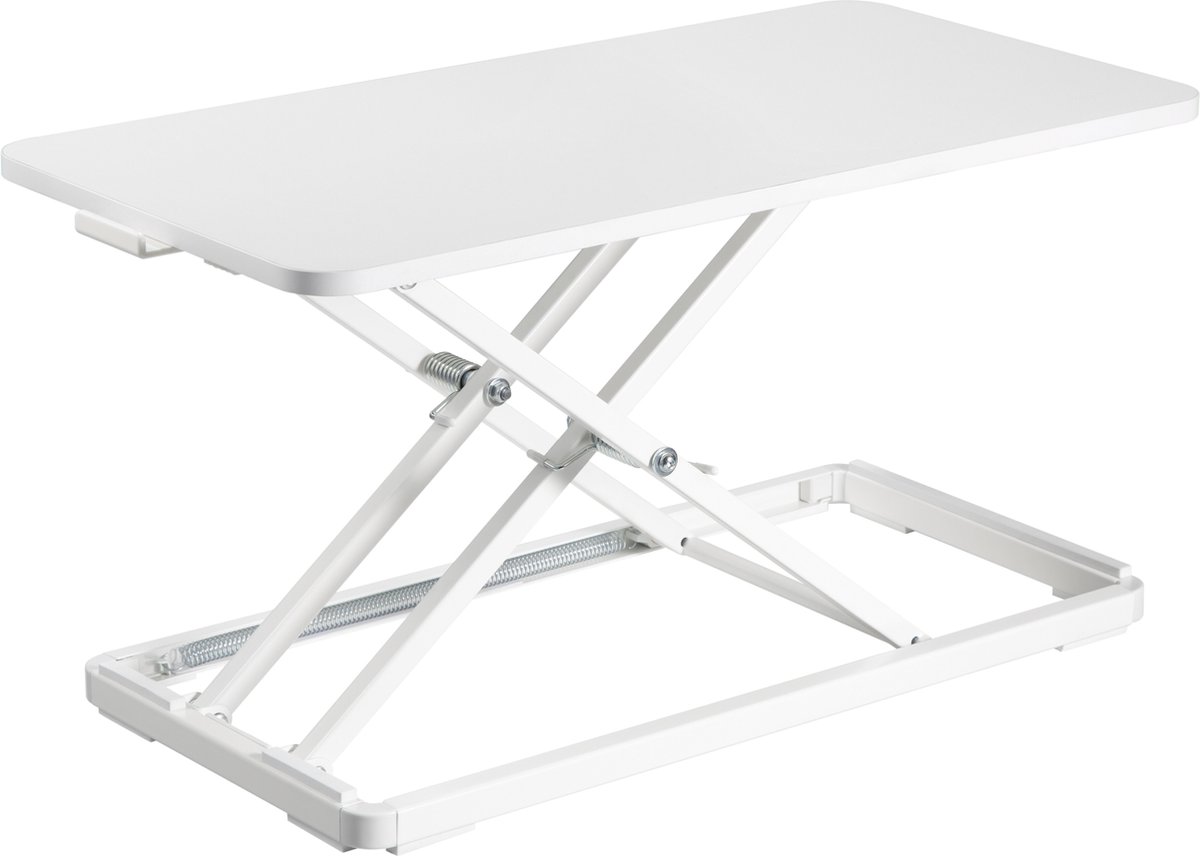 IVONO® Compacte Zit-Sta Bureau Verhoger in Wit - Ergonomische Desk Converter met 6... | bol.com