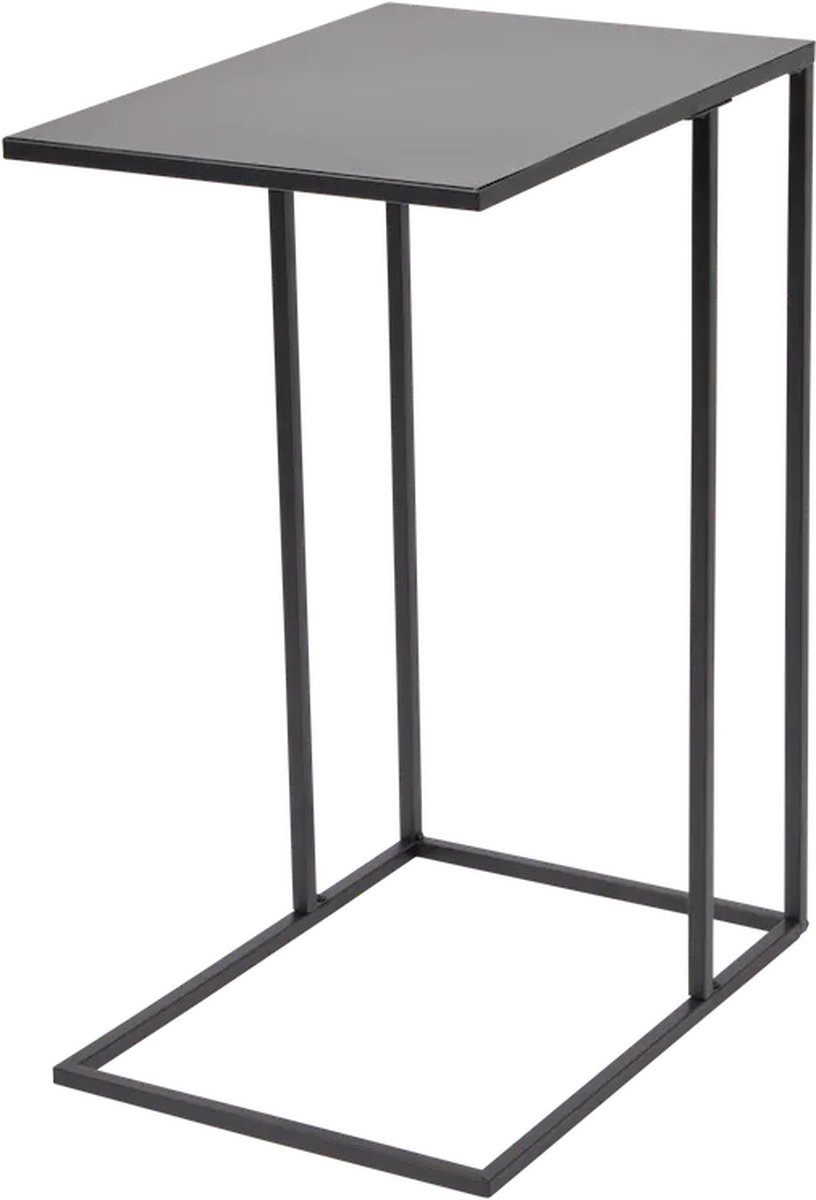 Bijzettafel - metaal bijzettafel 40x30x58cm- zwart | bol.com