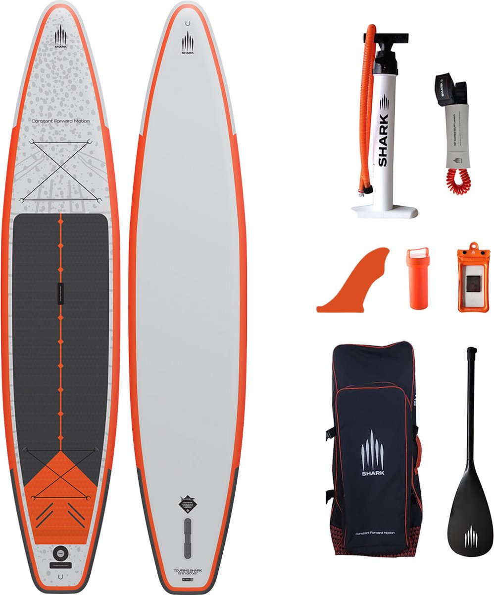 SHARK SUP Touring 11'8 x 30" x 6"opblaasbaar SUP board met set ...