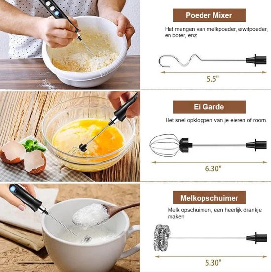 Goga-Electrische melkopschuimer-Handmatig-Melkopschuimer-... | bol