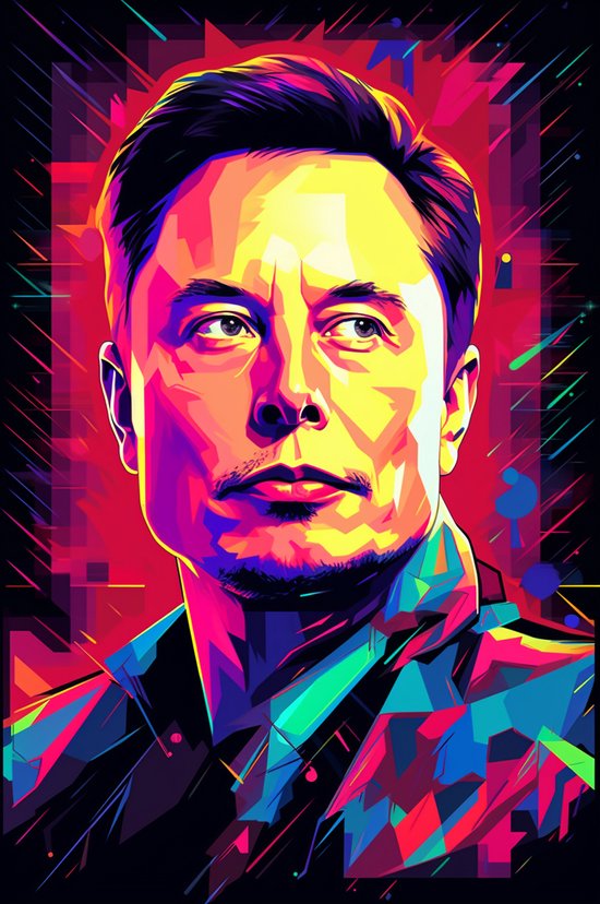 Elon Musk Poster Tesla Ceo Poster Poster Elon Musk Pop Art
