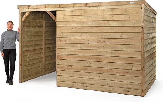 Tuinschuur Winter - Tuinkast - Fietsenstalling - inloop Tuinberging ...