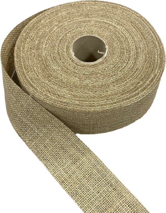 Jute Band - 5 cm breed - 25 meter op rol - Naturel - 100% Jute | bol