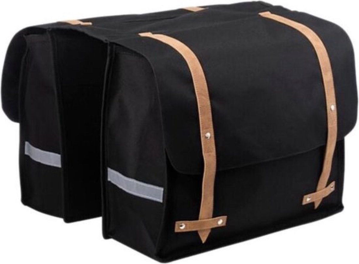 Jatso® - fietstas zwart - dubbele Fietstas -Fietstassen electrische ...