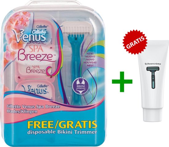 Gillette - Venus - Breeze Spa - Bikini Trimmer + 4 Scheermesjes ...