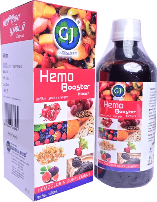 GJ Global Herbs - Hemo Booster Extract - Voedingssupplement - 500 ml | bol