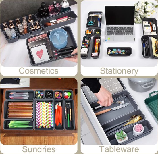 Lade-organizer 24-delig Lade-organizersysteem Keuken Bureau-organizer ...