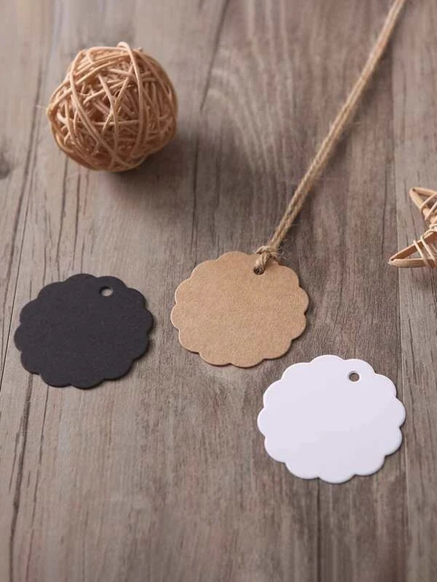 Label Kaartje - Hart / Hartje / Hartjes - Kartelrand - Kartonnen ...