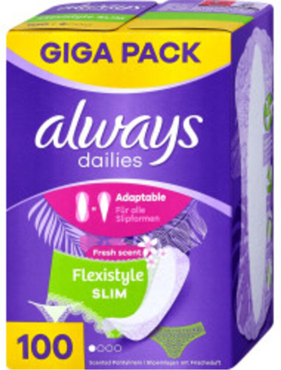 Always Inlegkruisjes Slim Fresh Flexistyle 100 stuks | bol