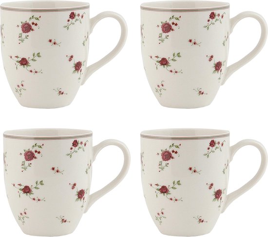 HAES DECO - Mokken set van 4 - formaat 11x8x9 cm / 200 ml - kleuren ...