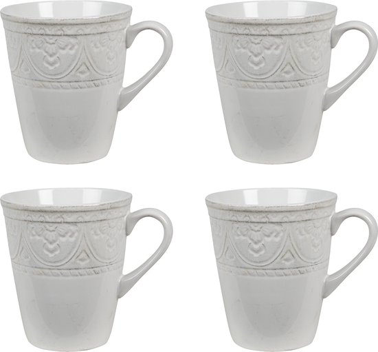 HAES DECO - Mokken set van 4 - formaat 13x10x12 cm / 450 ml - kleuren ...
