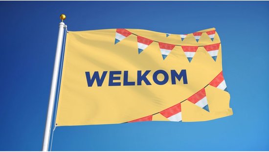 Gele Welkom Vlag 225x350cm | bol