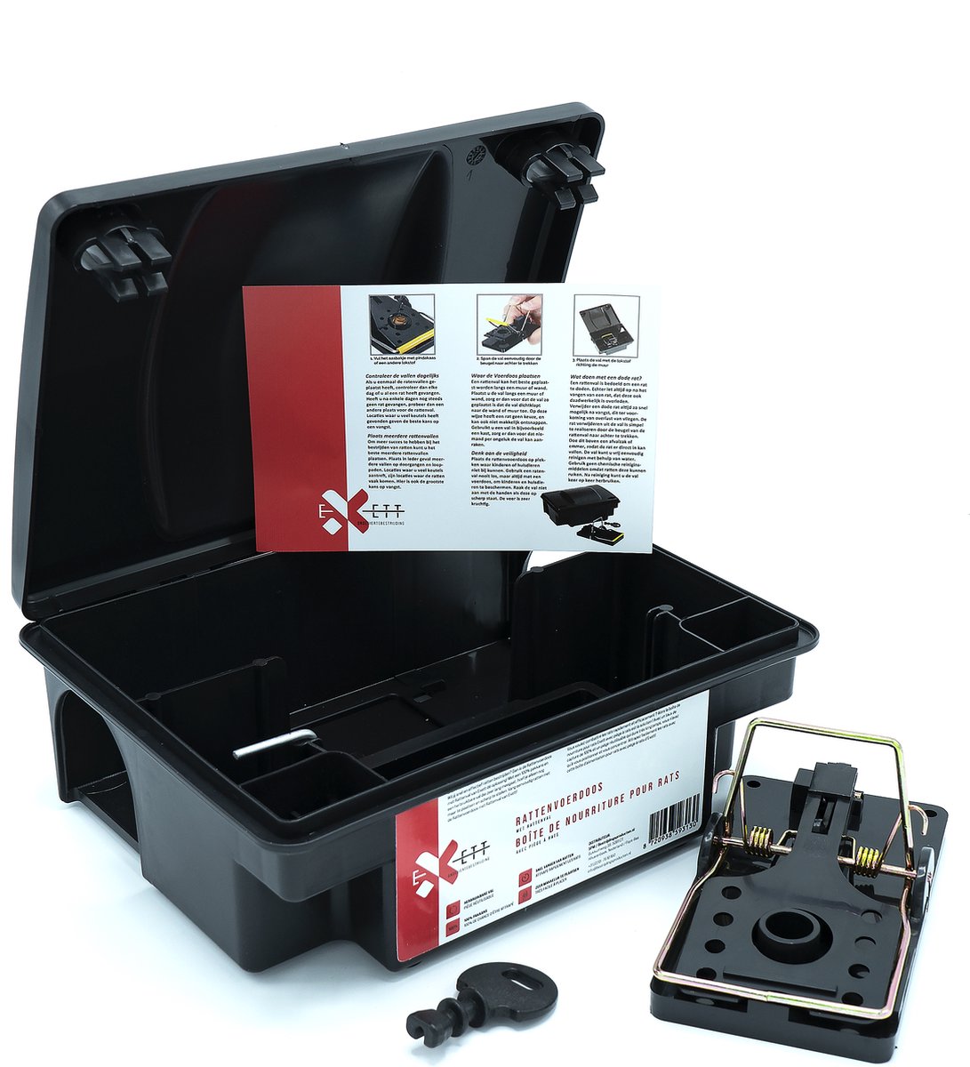 Exett Rattenvoerdoos met Rattenval - 100% Pakkans - Snel Vangen van ...