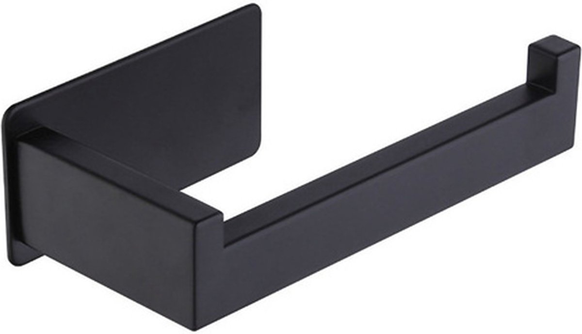 Toiletrolhouder Mat Zwart -Industrieel - Zonder Boren - Hangende Wc ...