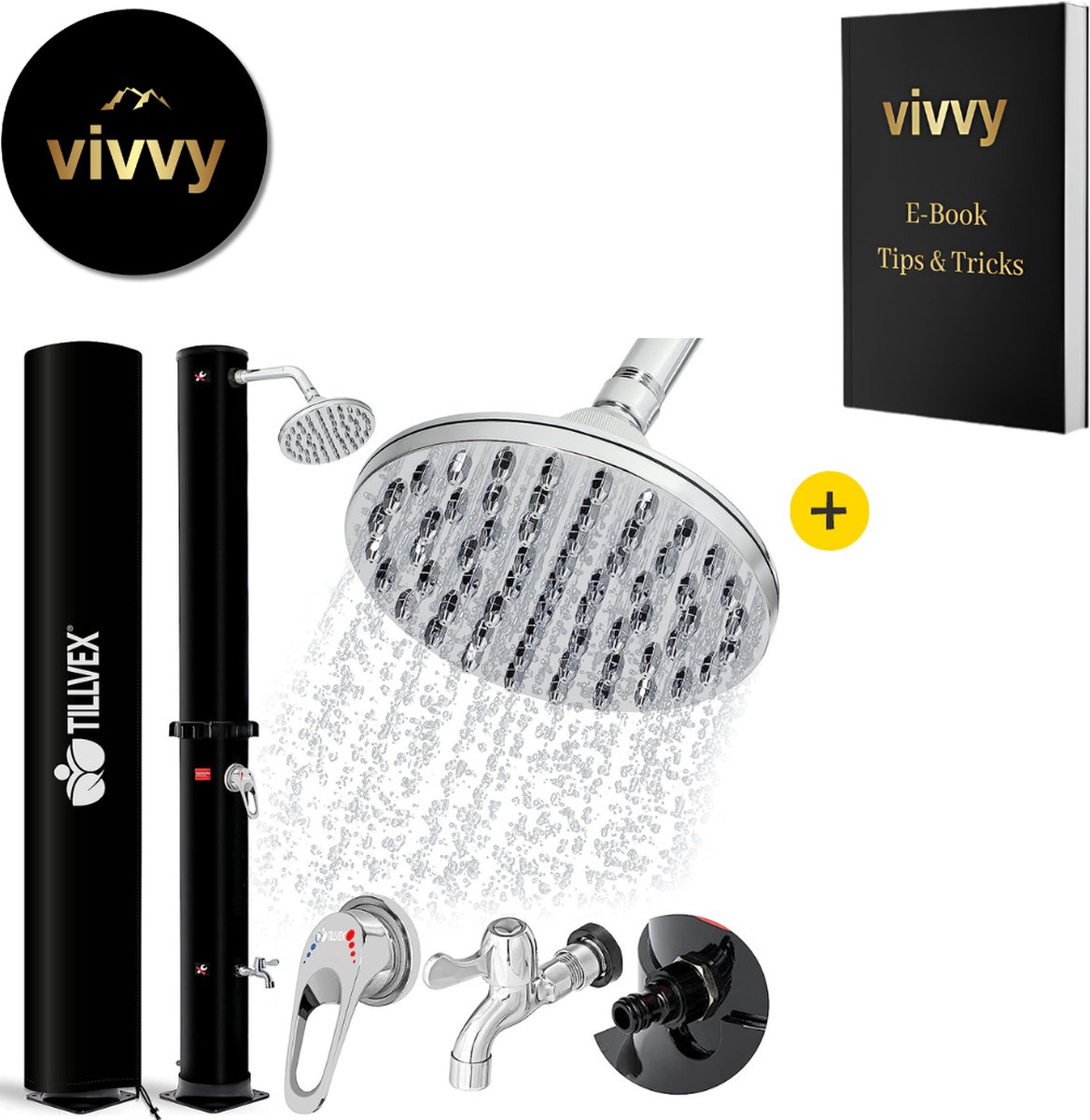 Buitendouche Solar - Buitendouche Zonneenergie 2 In 1 - Solar Douche ...