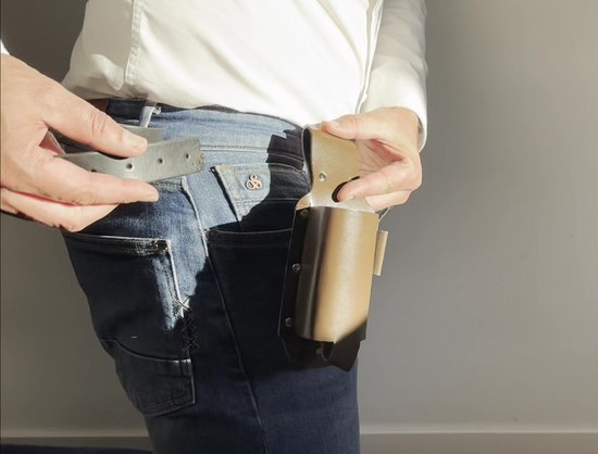 Bier Riem - Bier Holster - PU Leer Bruin - Heup Fles Houder ...