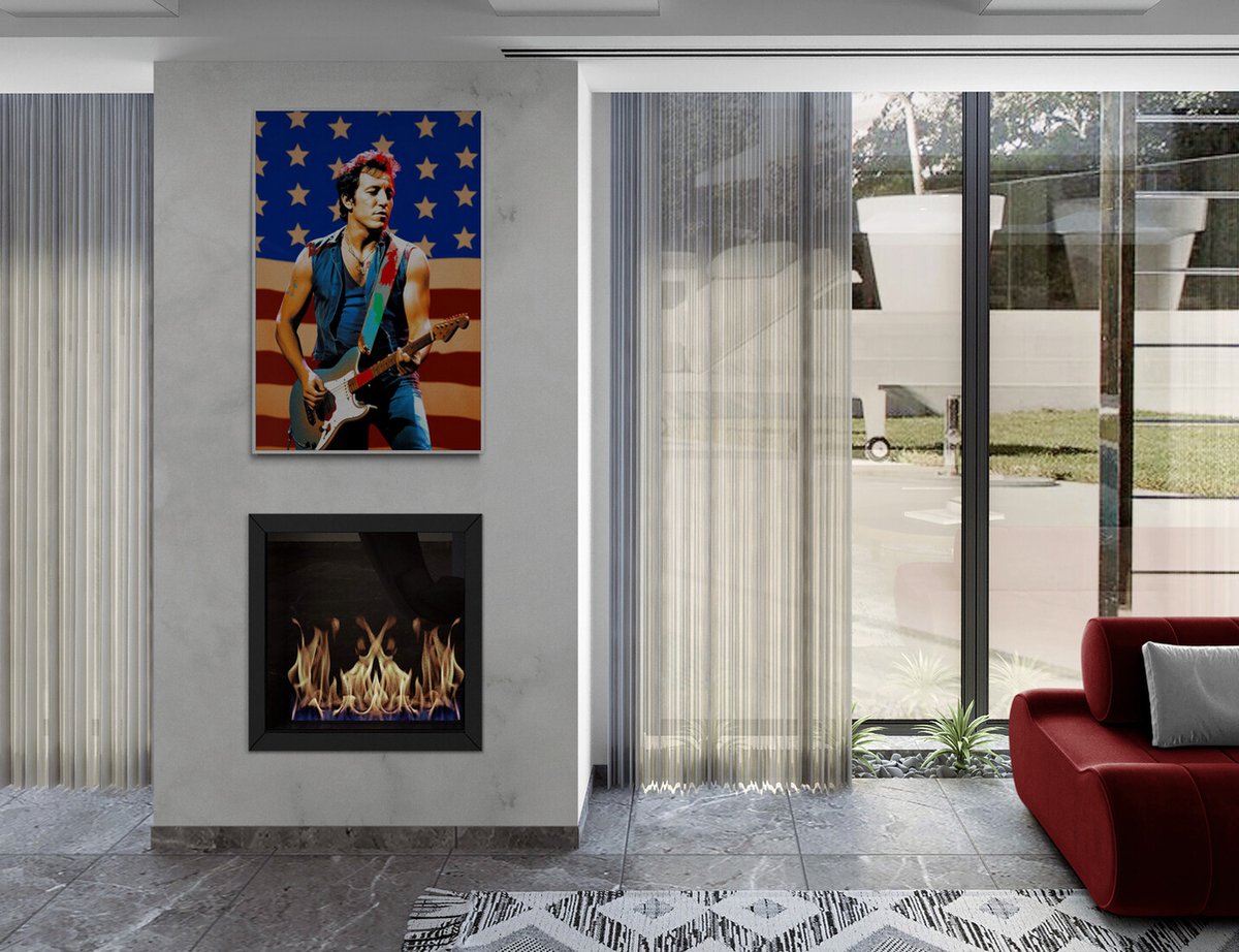 Bruce Springsteen Poster - Vintage - Amerikaanse Vlag - The Boss ...