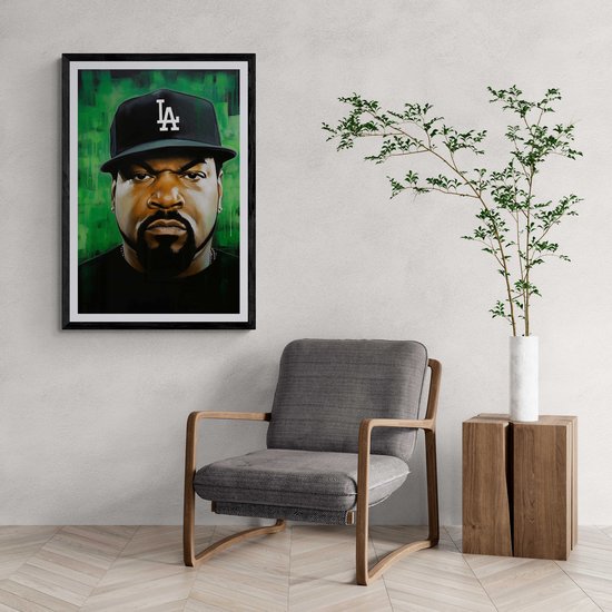 Muziek Poster - Ice Cube Rapper - Rap Poster - NWA poster - Poster Rap ...