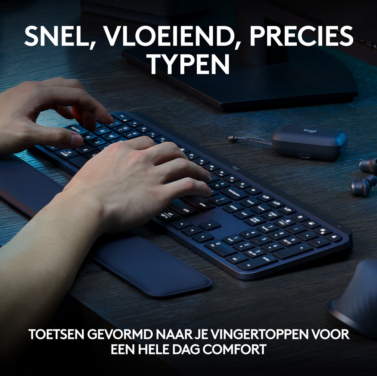 Logitech MX Keys S - Draadloos Toetsenbord - Azerty FR - Graphite | bol.com