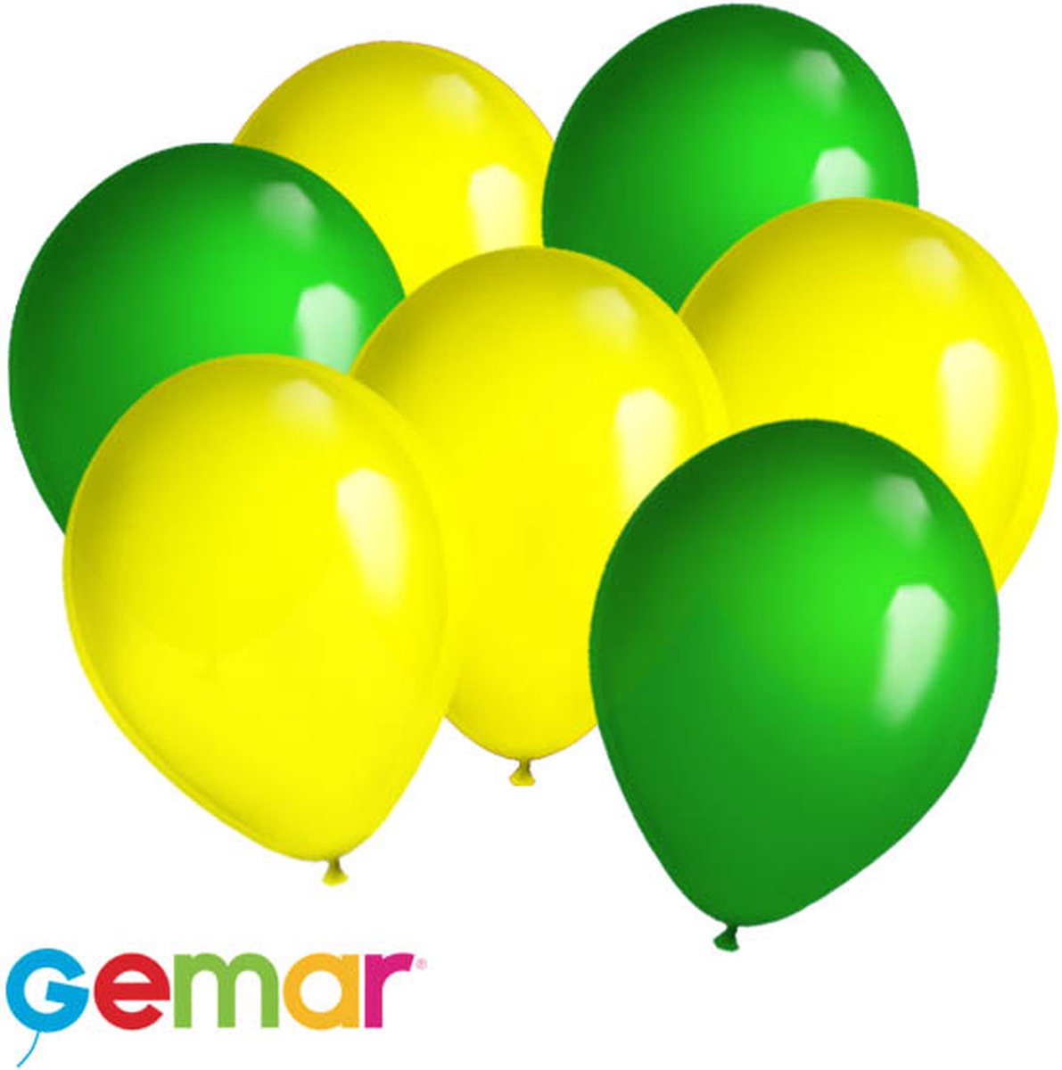 30 ballonnen Geel en Groen (Ook geschikt voor Helium) - Carnaval ...