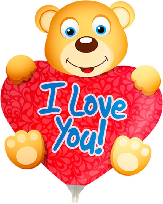 Mini figuurballon Beer met Hartje | bol