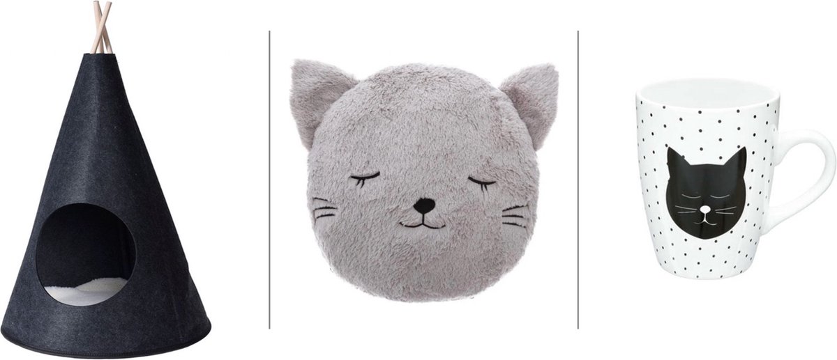 Katten tipitent + kattenkussen + kattentas | bol.com