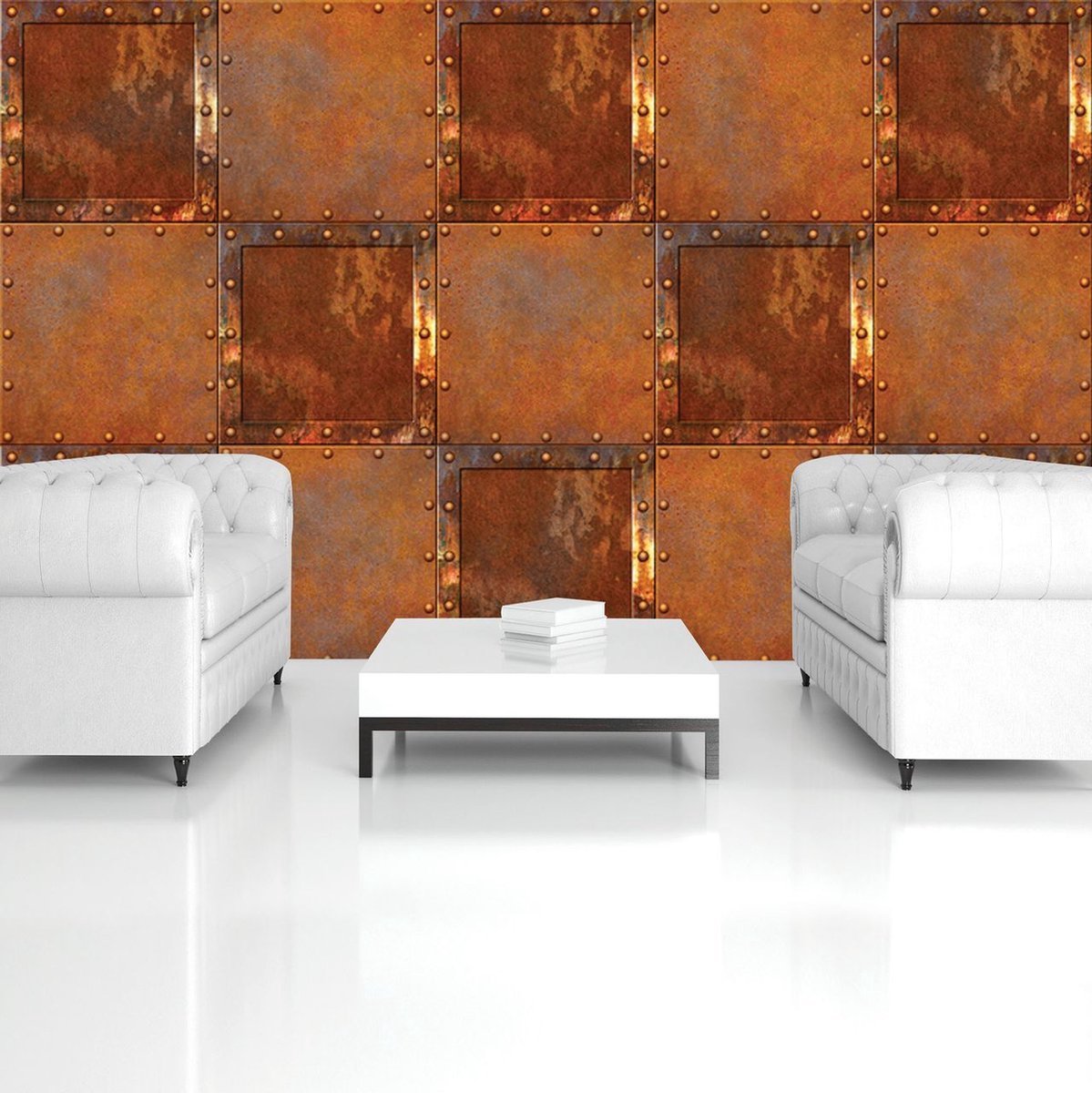 Fotobehang - Vlies Behang - Roest Muur - Roestige Platen - Staalplaten ...