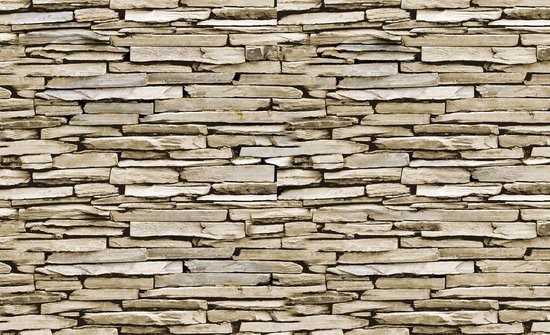 Fotobehang - Vlies Behang - Sierstenen Muur - 208 x 146 cm | bol.com