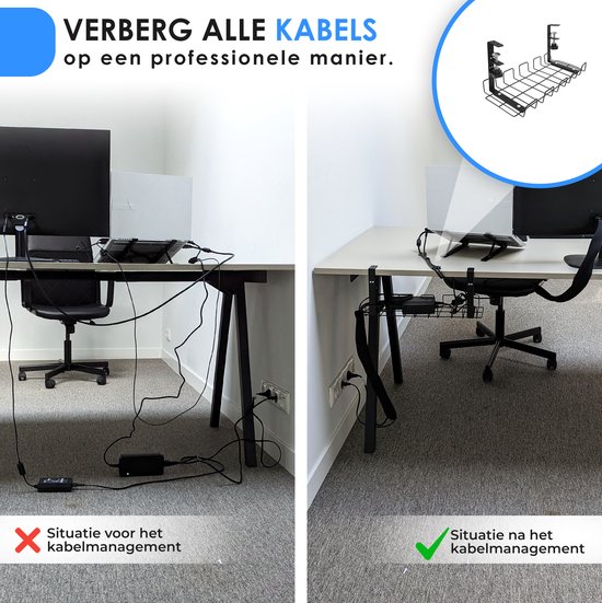 Kabel management set XL - 137 pcs - Inclusief cable management tray ...