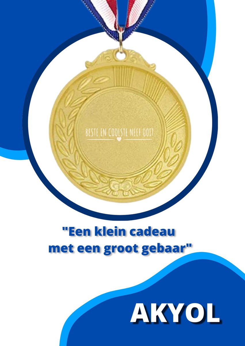 Akyol - beste en coolste neef ooit medaille goudkleuring - Neef ...