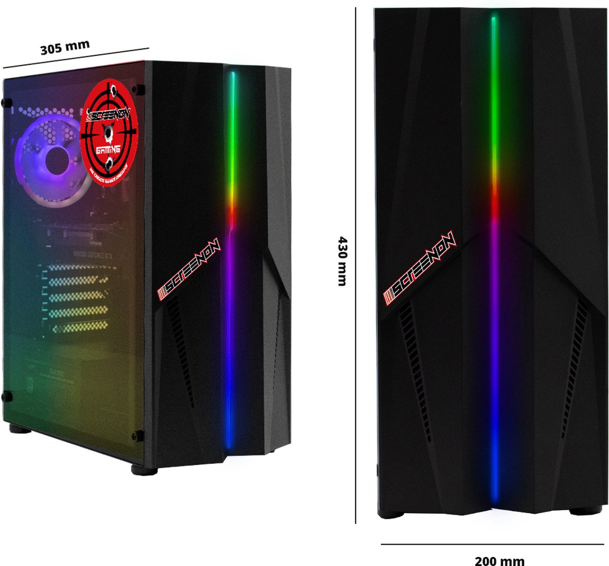 ScreenON - Game Computer / Gaming PC - Ryzen 5 - 500GB M.2 SSD - 16GB ...