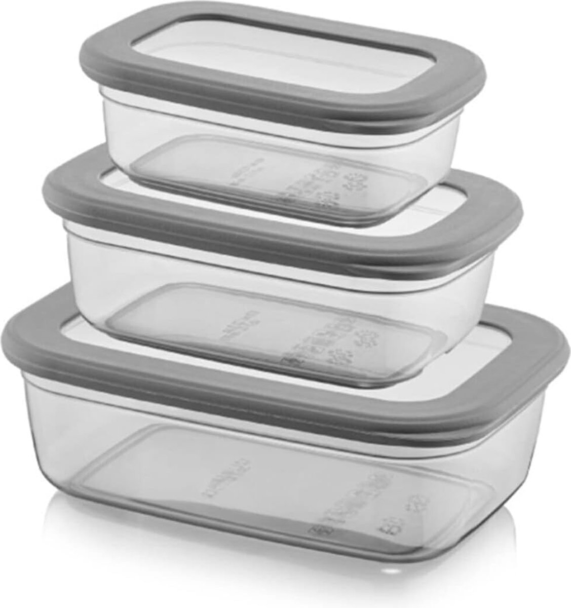 Meal Prep Boxen, vershouddozen met deksel, set van 3 vleeswarendozen ...