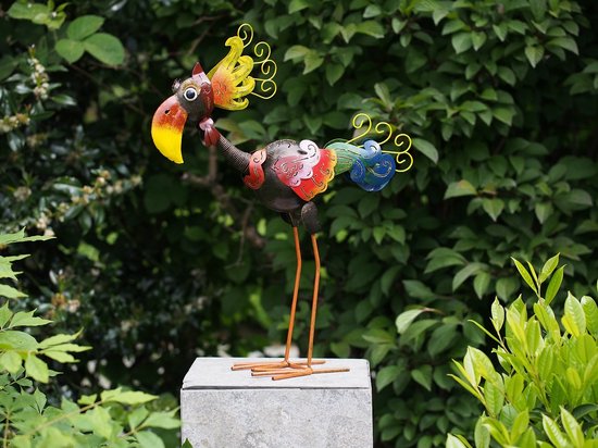 Grappige vogel tuinvogel - vreemd vogeltje - 42x16x56 - metaal | bol.com