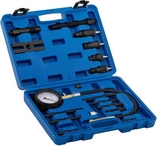 MSW Cilinder compressie tester - 0-70 bar - 80 mm manometer - 35 cm ...