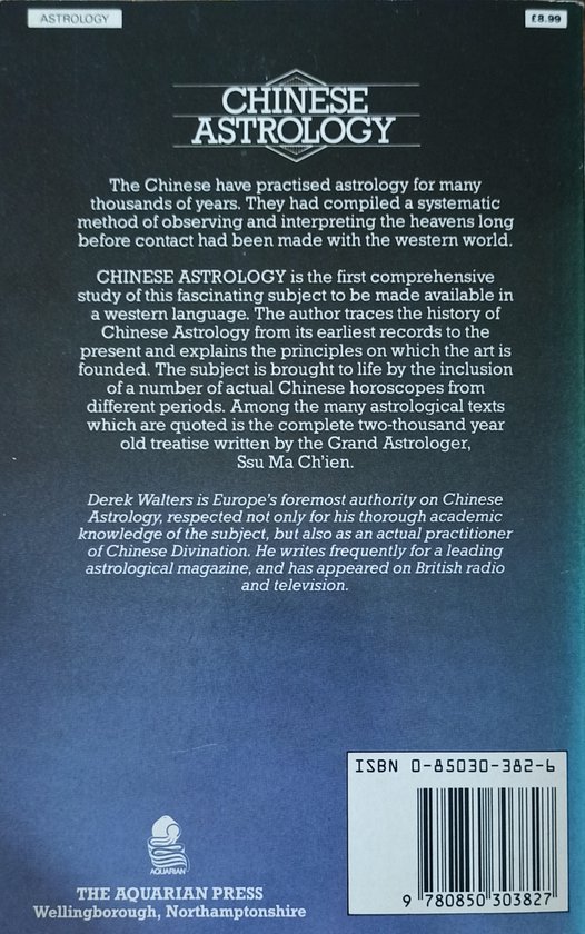 Chinese Astrology, Derek Walters | 9780850303827 | Boeken | bol