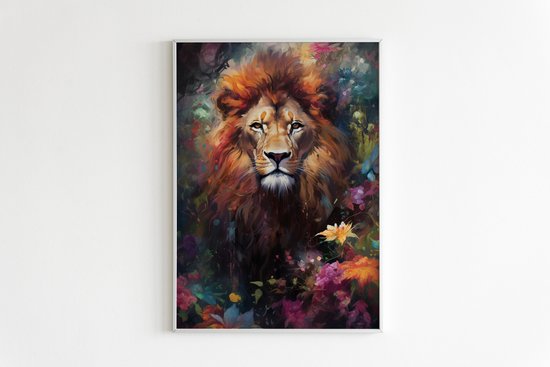 Leeuw Poster - Leeuw - Kunst Leeuw - Woondecoratie - posters - formaat ...