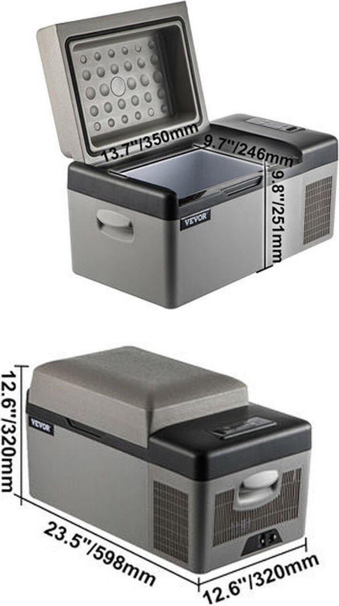 Arvona Elektrische Koelbox - Koeltas - Frigobox - Auto - 12v - 230 Volt - 20 Liter | bol.com