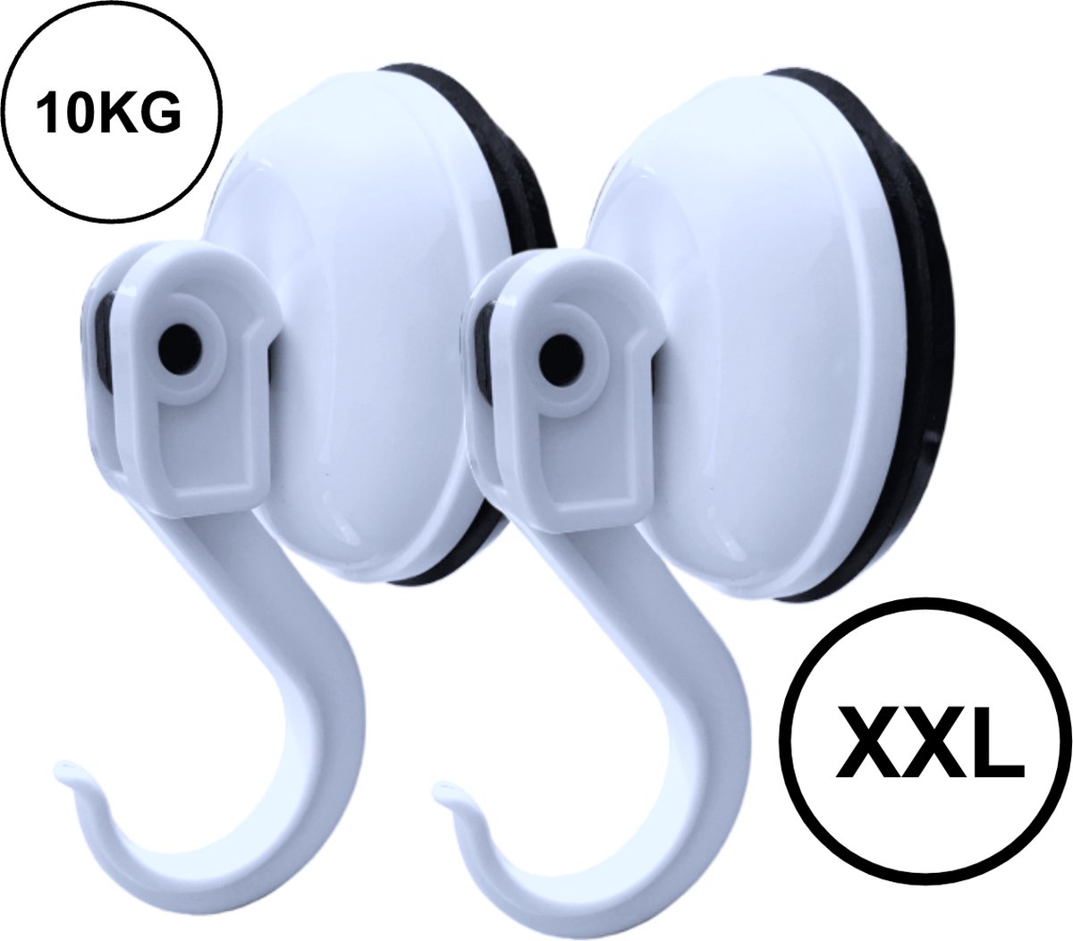 2x PD® - Zuignap met Haak 10KG - XXL - Ophanghaken - EXTRA STERK ...