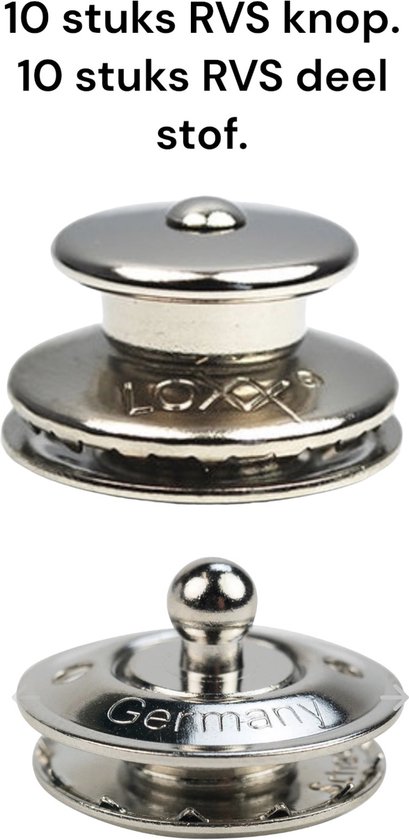 5 Stuks Loxx knop- 5 Stuks deel stof—Geheel RVS—Tenax-Loxx. | bol.com