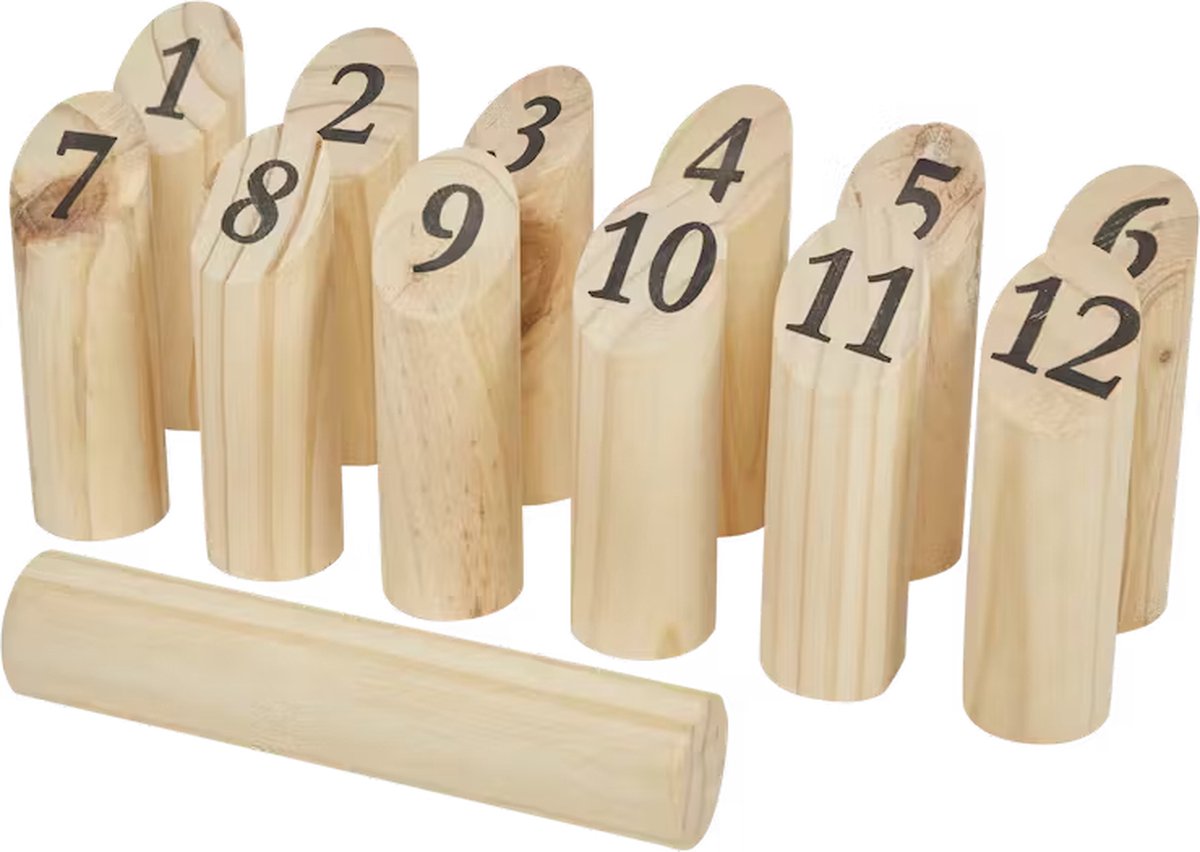 Kubb Scandinavisch kegelspel - behendigheidsspel buitenspel - Werpspel van hout -... | bol.com