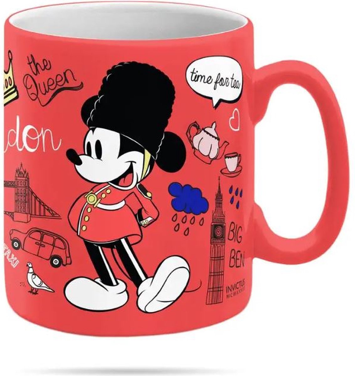 Disney Mickey Minnie Mouse Ceramic Mug 320 ml - Rood - London | bol.com