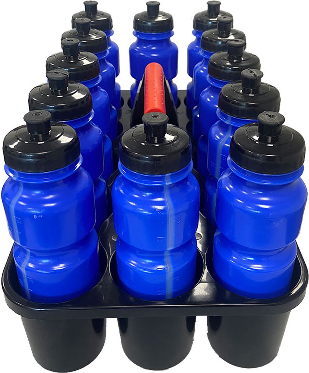 Bidonkrat met 12 bidons van 750 ml - Waterkrat - 12 bidons met krat ...