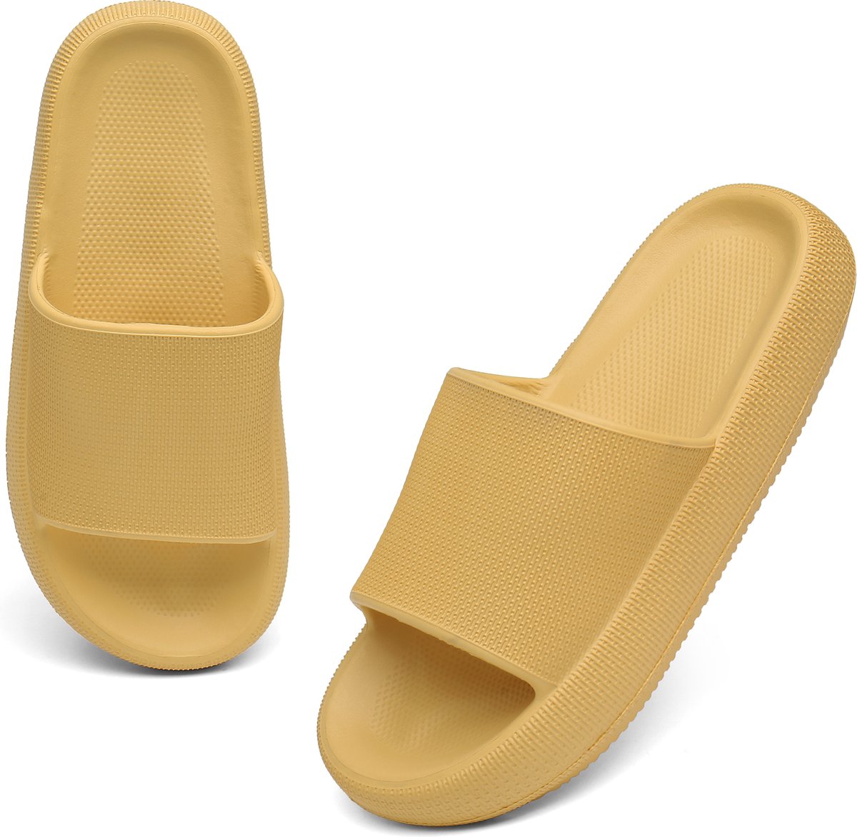 Geweo Badslippers Dame/Heren - Slippers - Waterdicht - Zwembad - Geel ...