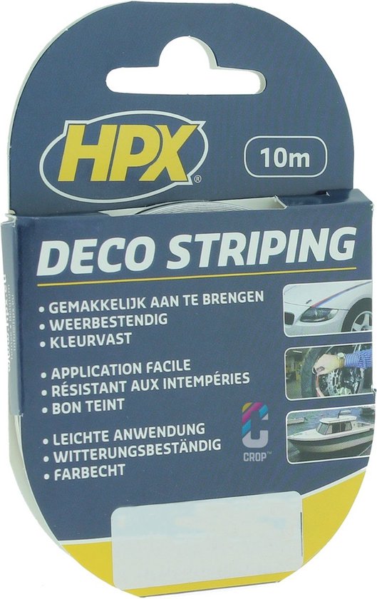 HPX zelfklevende deco striping - zilver - 6 mm x 10 m | bol