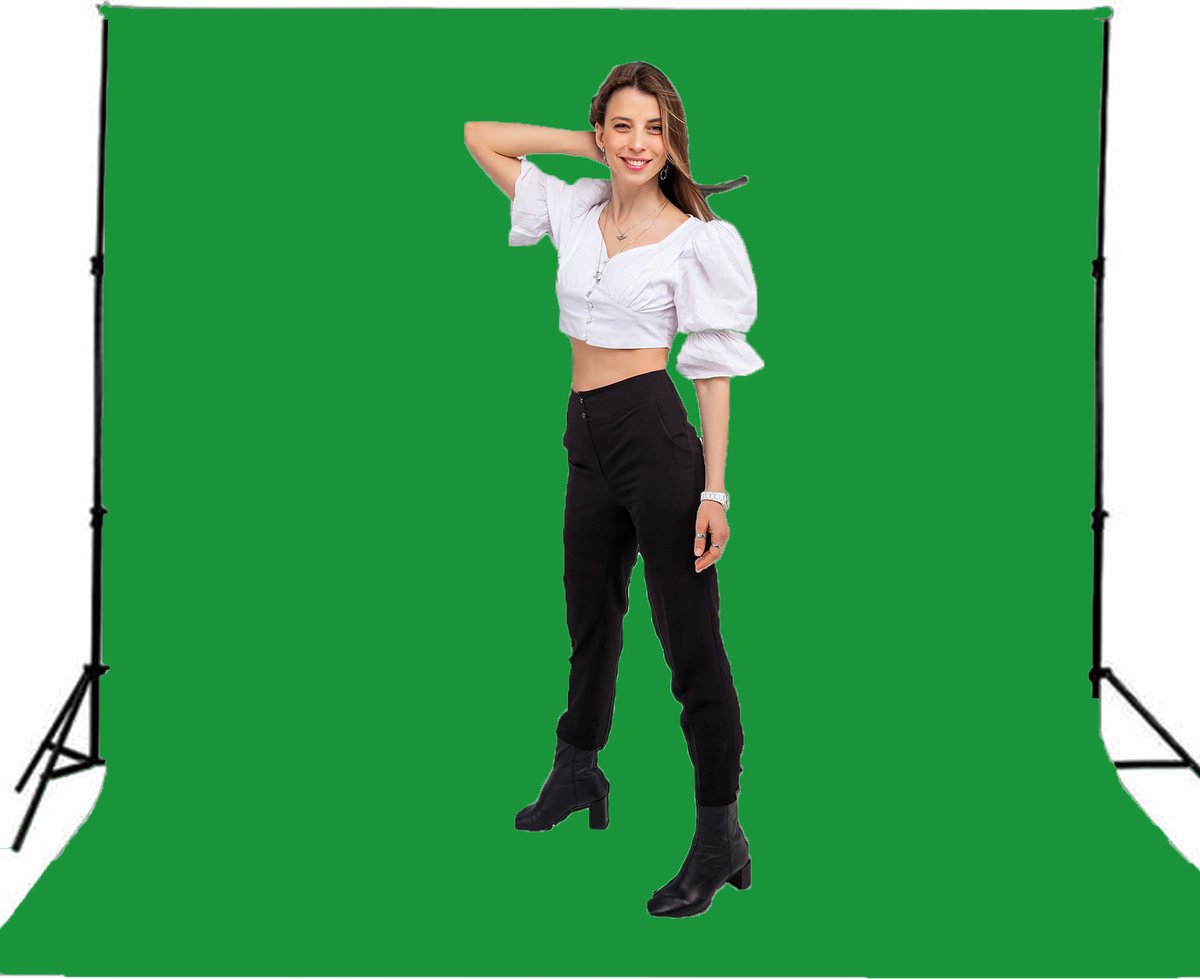 Donley Greenscreen - 300 * 400cm - Vinyl - Uittrekbare greenscreen ...