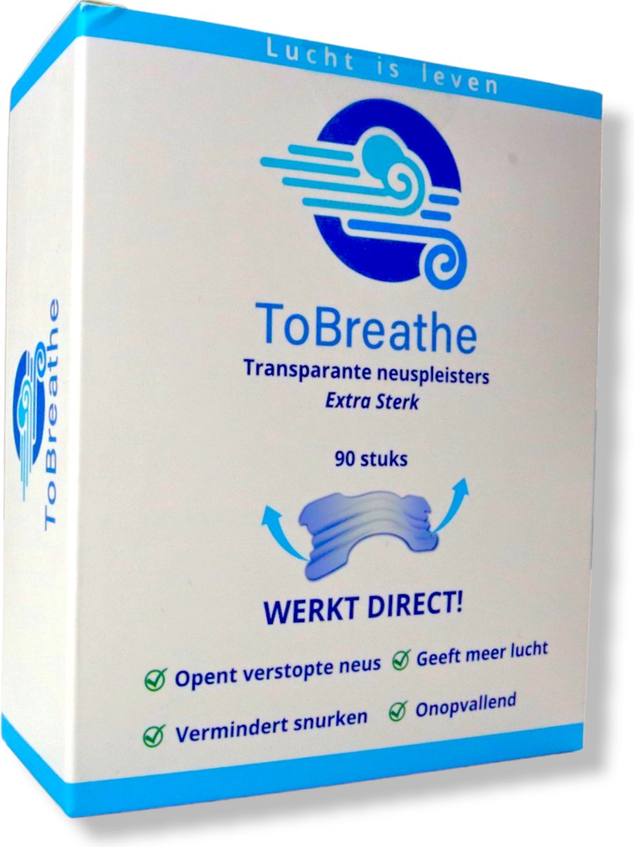 ToBreathe - Extra Sterke Neuspleisters - 90 stuks - Neusspreiders ...