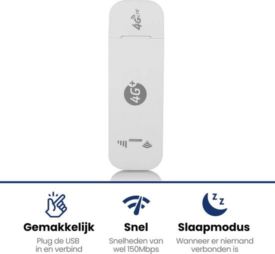 BluGo 4G Dongle - voor Laptop en Computer - Internet Dongel - WiFi ...